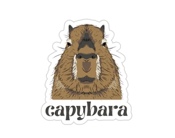 Capybara Sticker Gift Capybara Gift Stickers Cute Capybara Sticker Capybara Art Sticker Unique ...