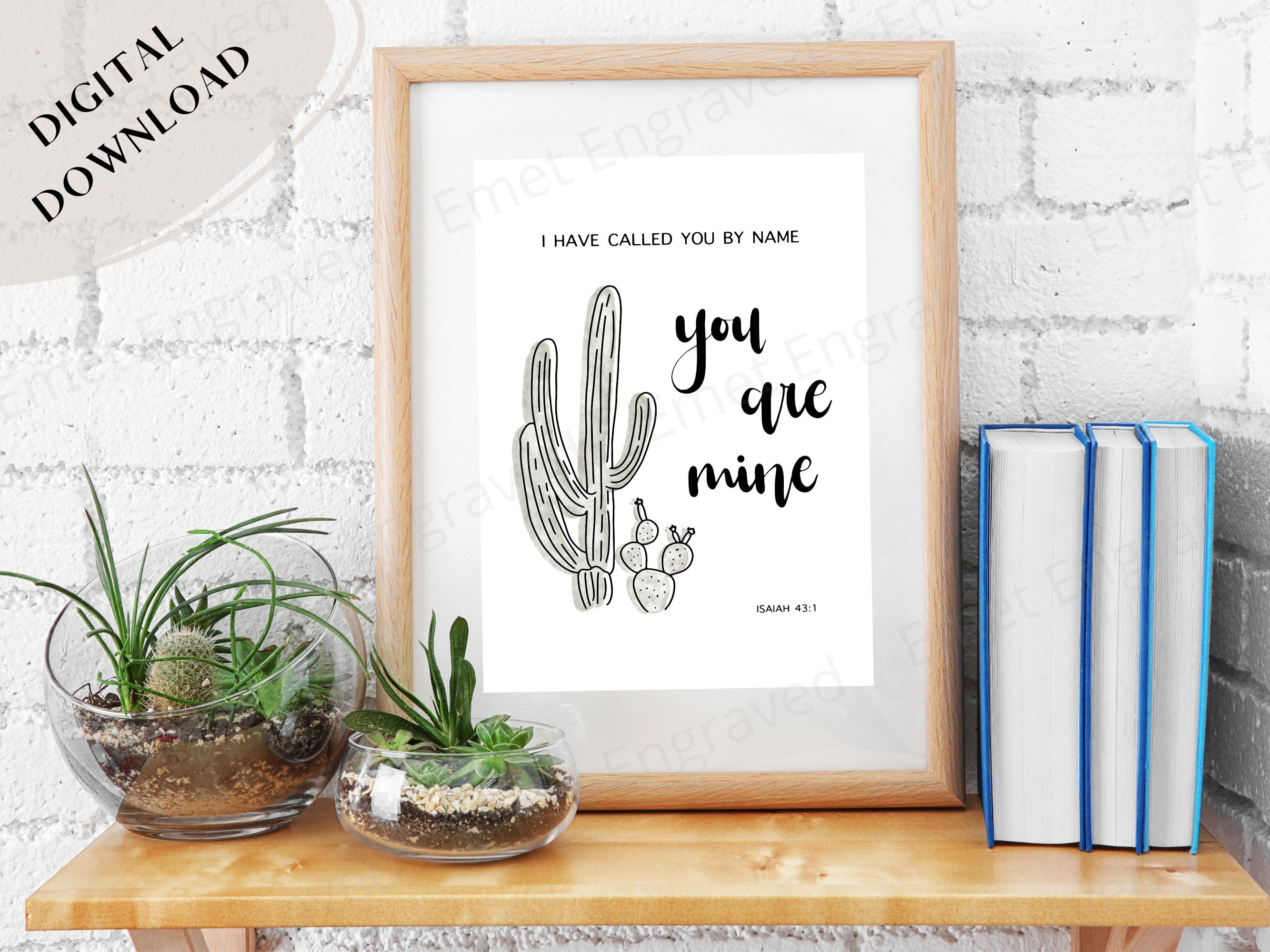 Printable Wall Art - You Are Mine - Isaiah 43 1 - Bible Verse Wall Art ...