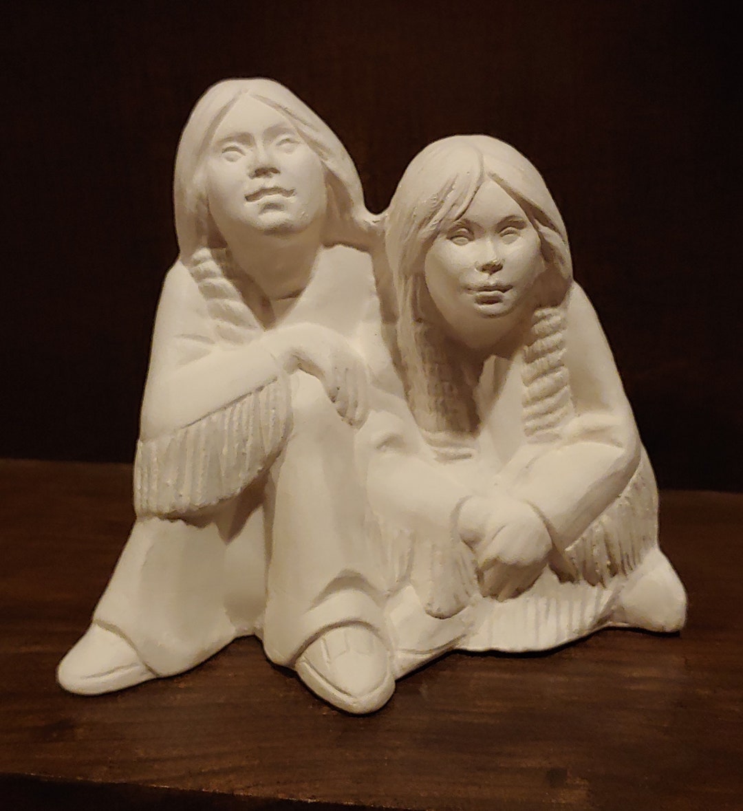Ceramic Bisque Native American Children-poured From Vintage Mold - Etsy