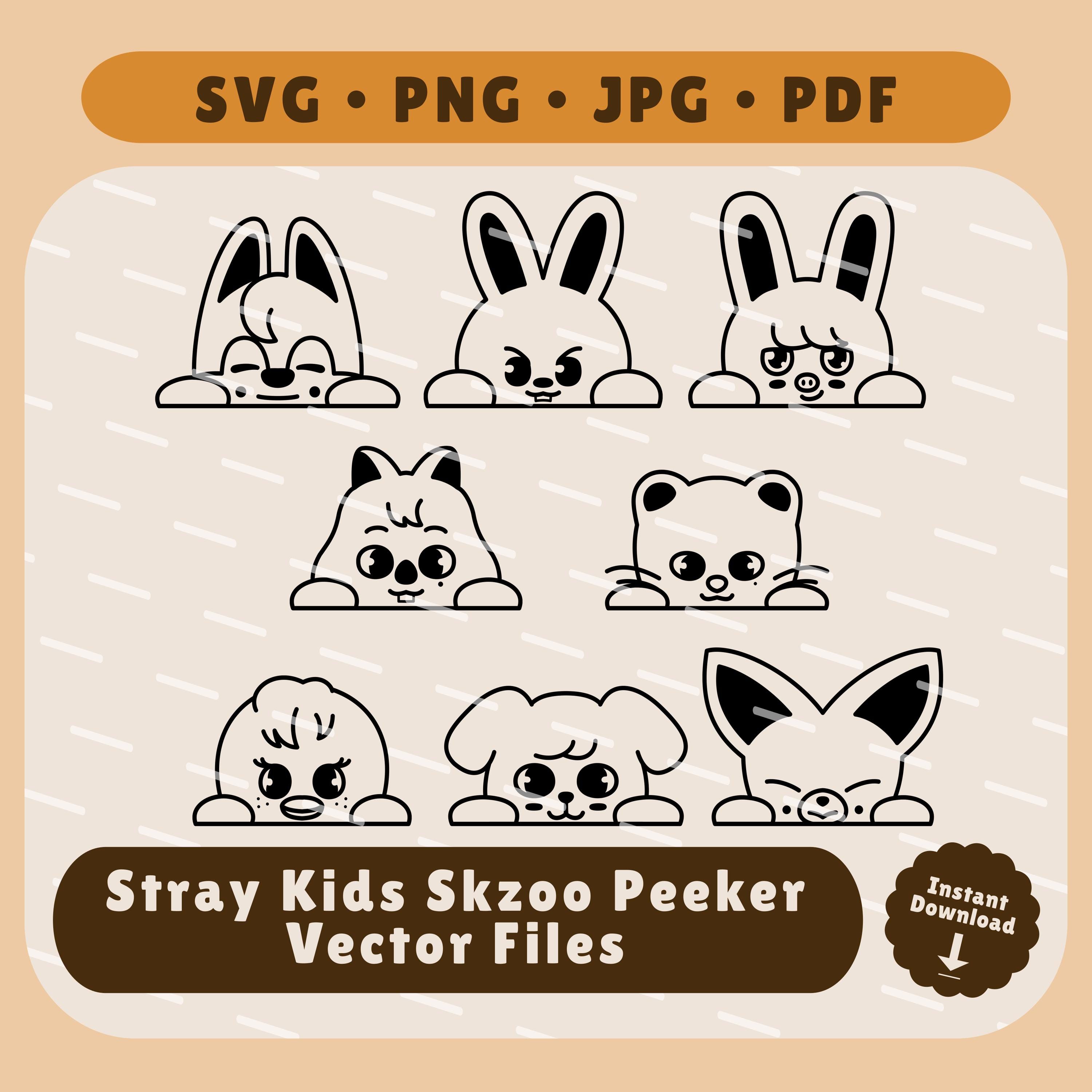 Stray Kids SKZ Skzoo Peeker Digital Files | Svg Png Jpg Pdf - Etsy
