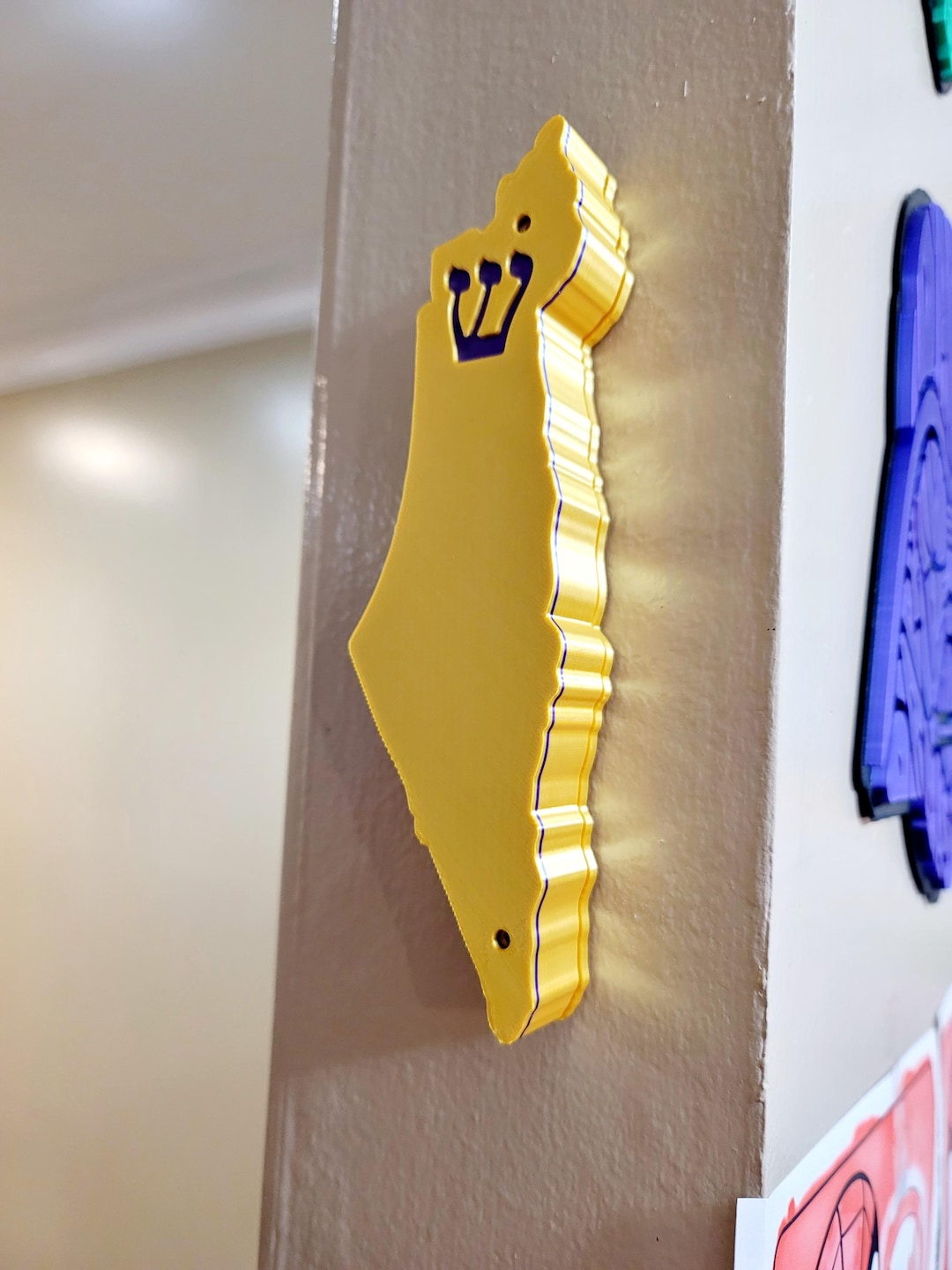 Mezuzah Case – Israel Map Shape | Modern Jewish Home Decor ...