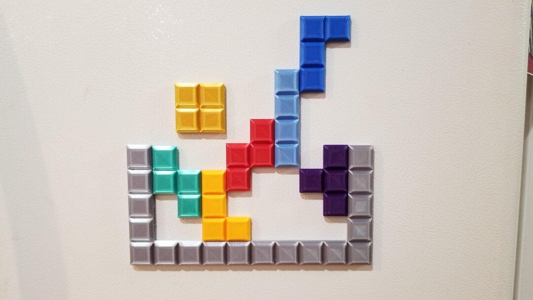Tetris Themed Fridge Magnets - Etsy