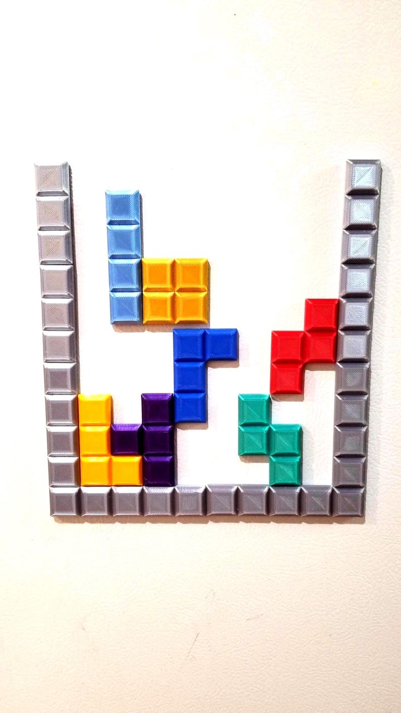 Tetris Themed Fridge Magnets - Fun Strong Game Theme Magnets - Etsy