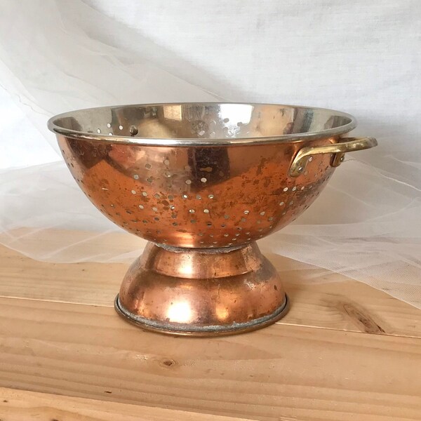 Copper Colander - Etsy