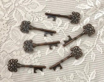 Silver & Brass Replica Vintage Keys Skeleton Key Antique Gate Church ...