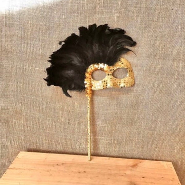 Masquerade Masks on a Stick - Etsy