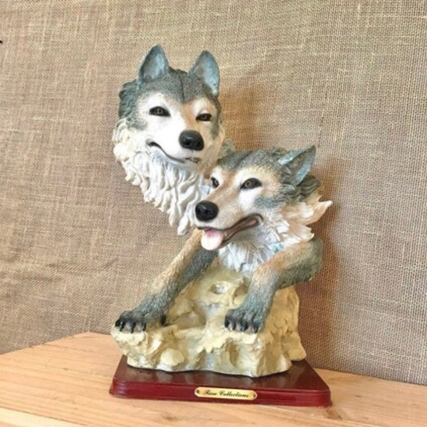 Native American Wolf Art Sculpture - Etsy
