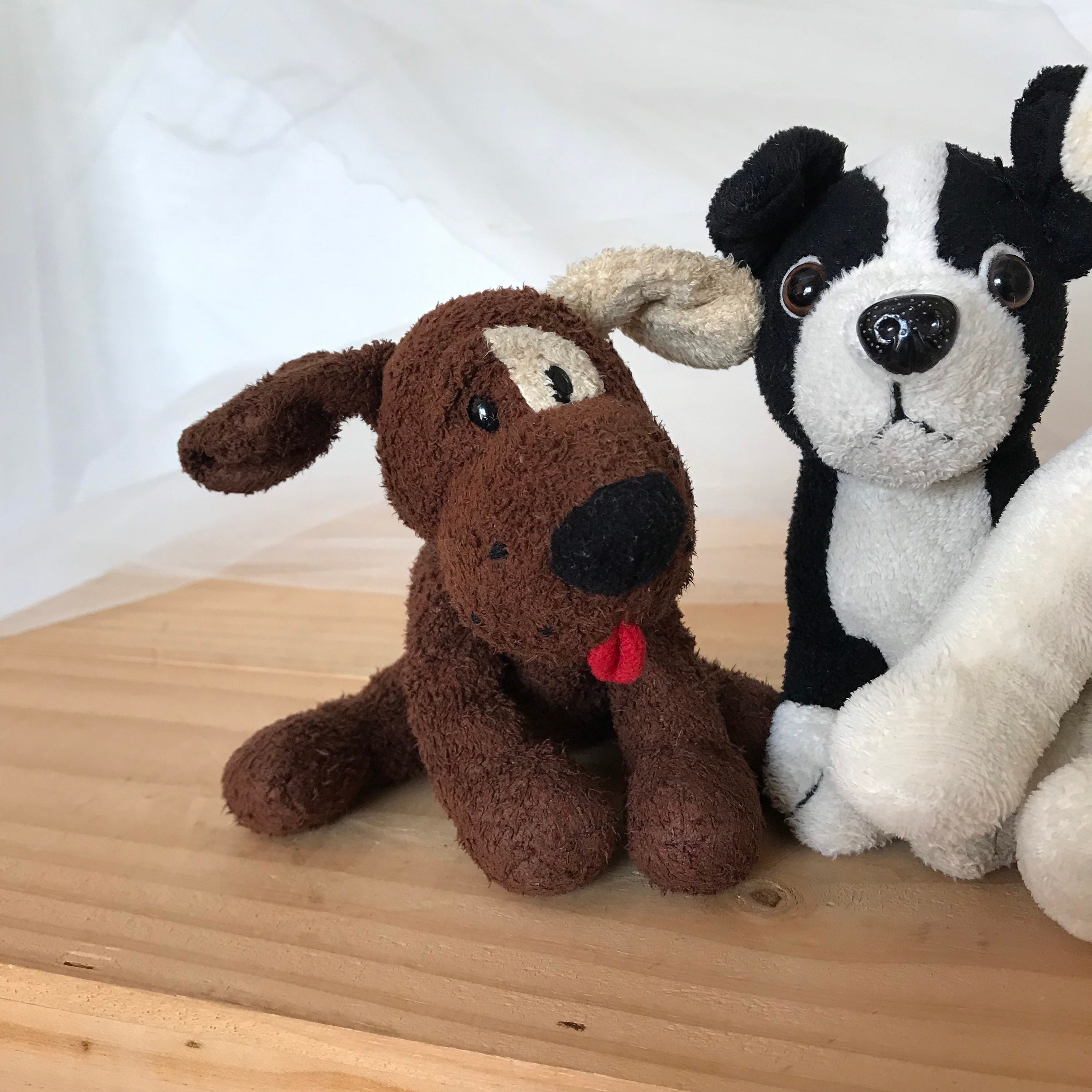 Set of 3 Small Plush Dogs Brown Spotted Stuffed Animal Dog Puppy ...