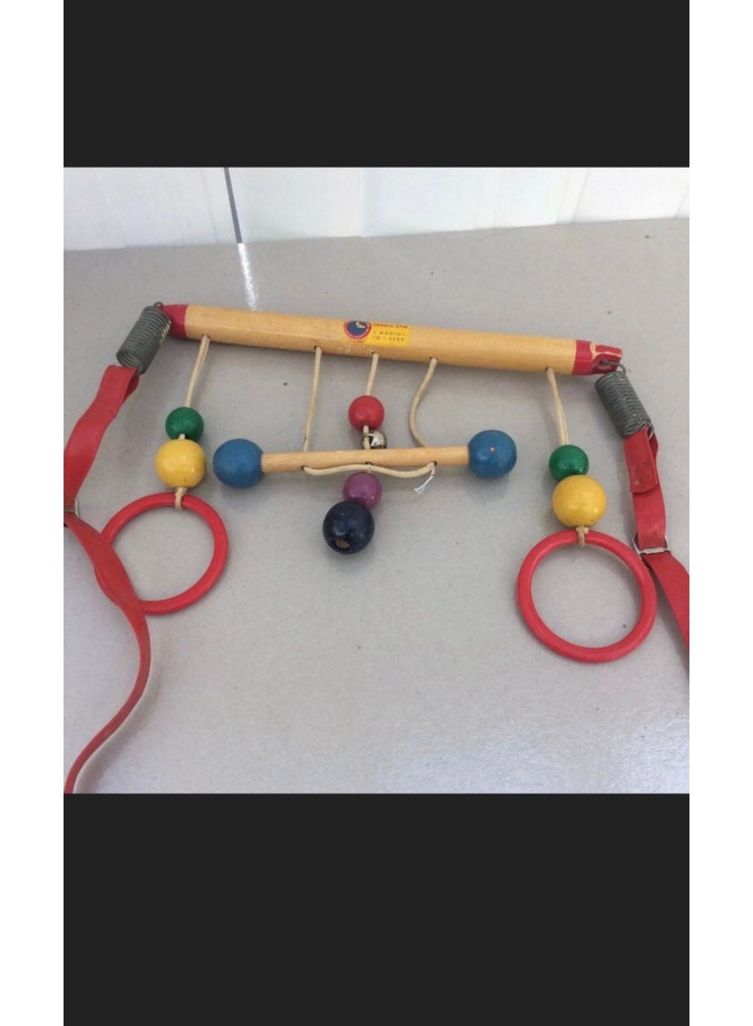 Vintage Wooden Cradle Gym for Baby Crib 1960s Toy Toddler Play Jungle ...