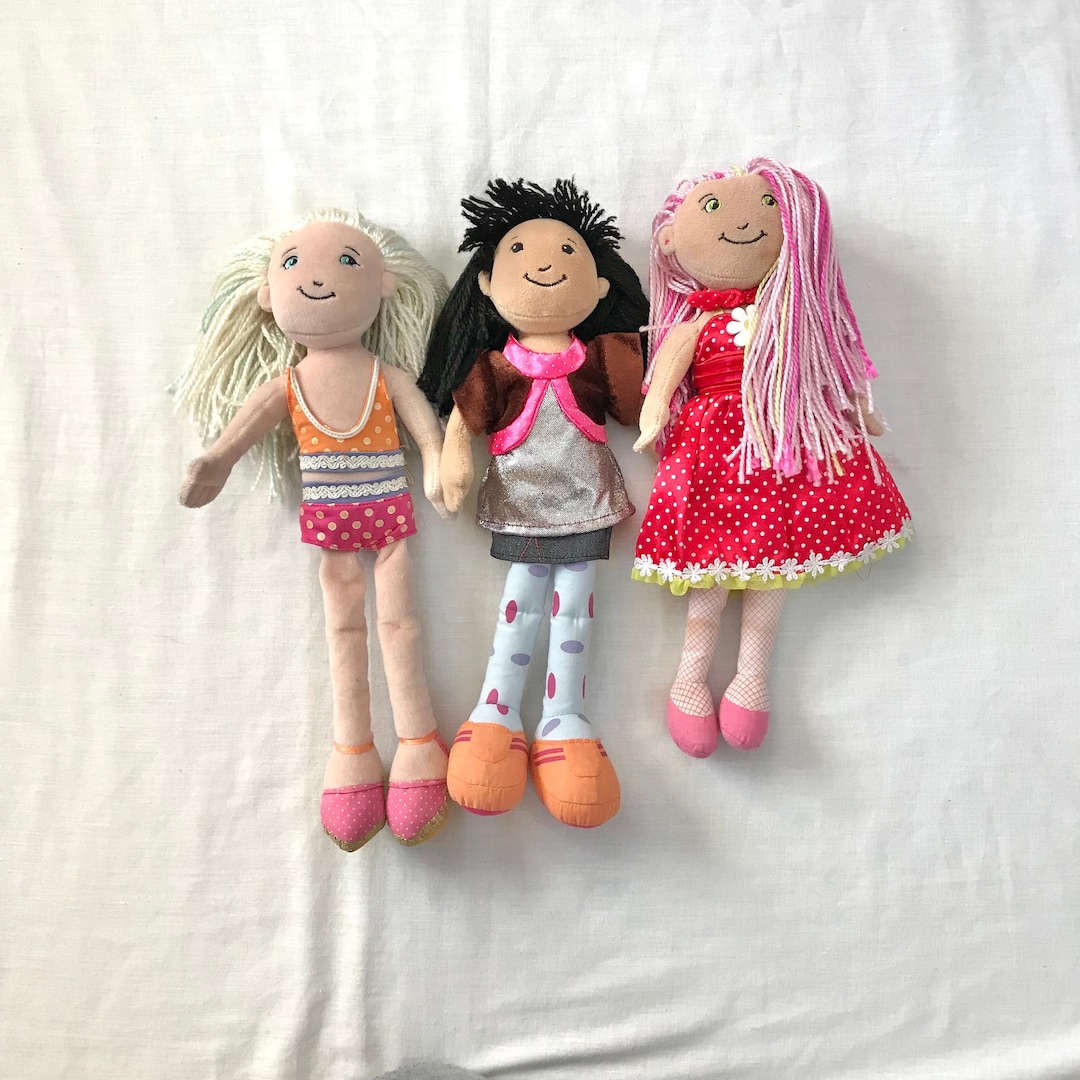 Set of 3 Groovy Girls Dolls Plush Stuffed Girl Dolls Yarn Hair ...