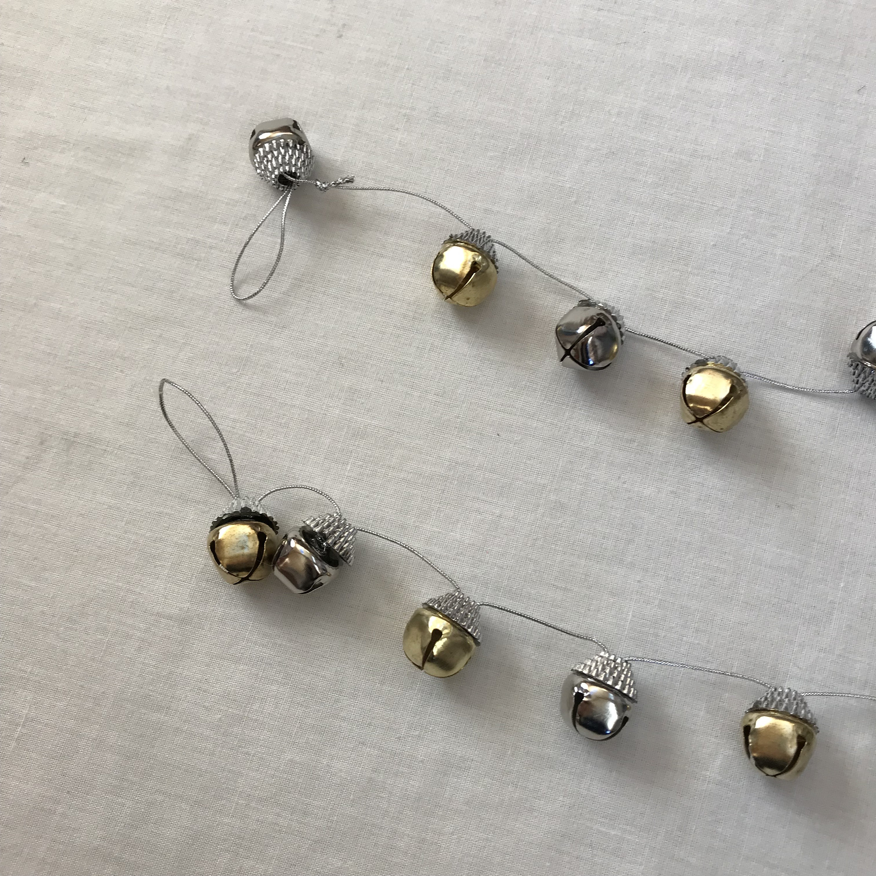 Set of 2 Jingle Bells Garland Metal Christmas Decor Primitive Rustic ...
