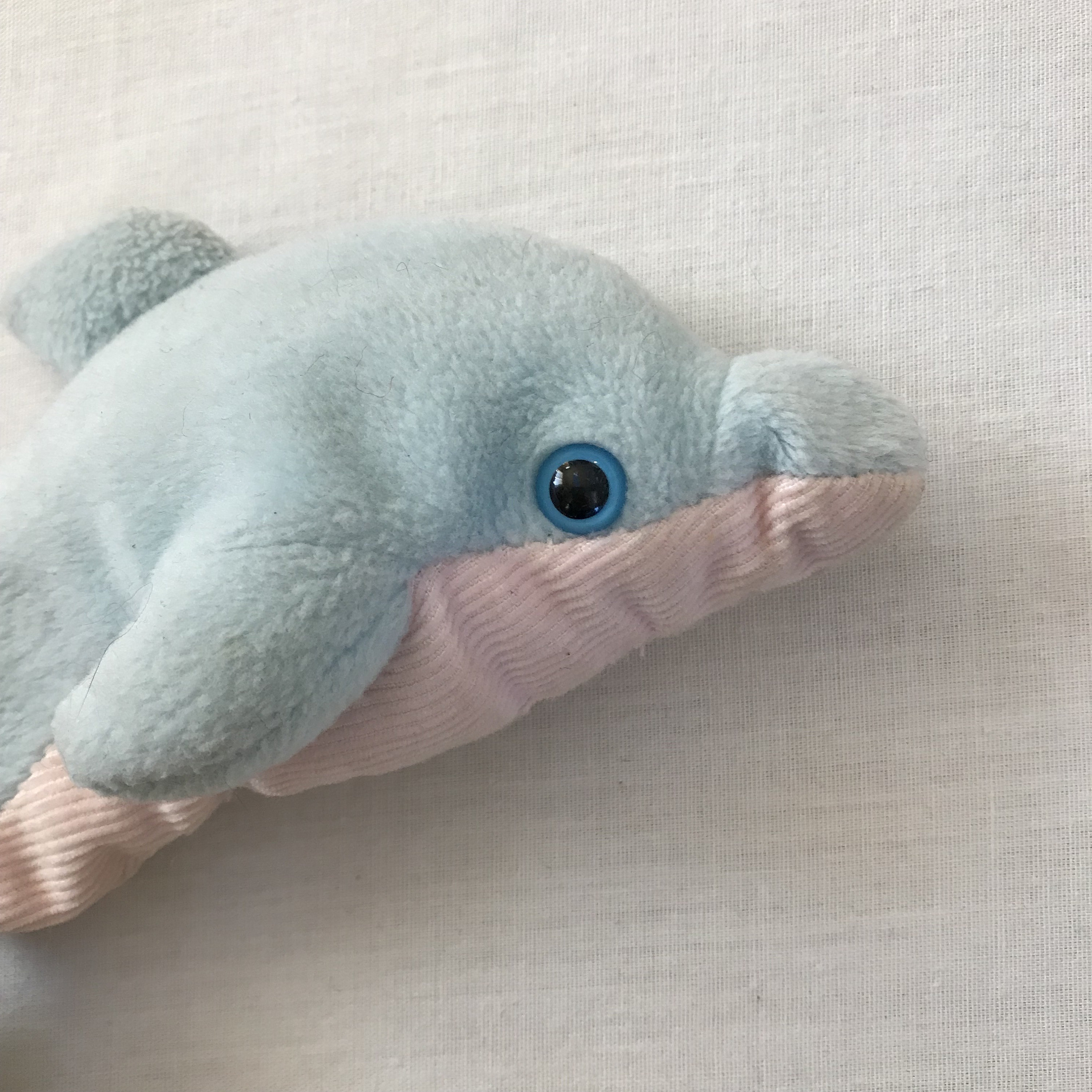 Vintage Baby Blue Finz the Dolphin Plush Small Mini Size Cute Fish ...