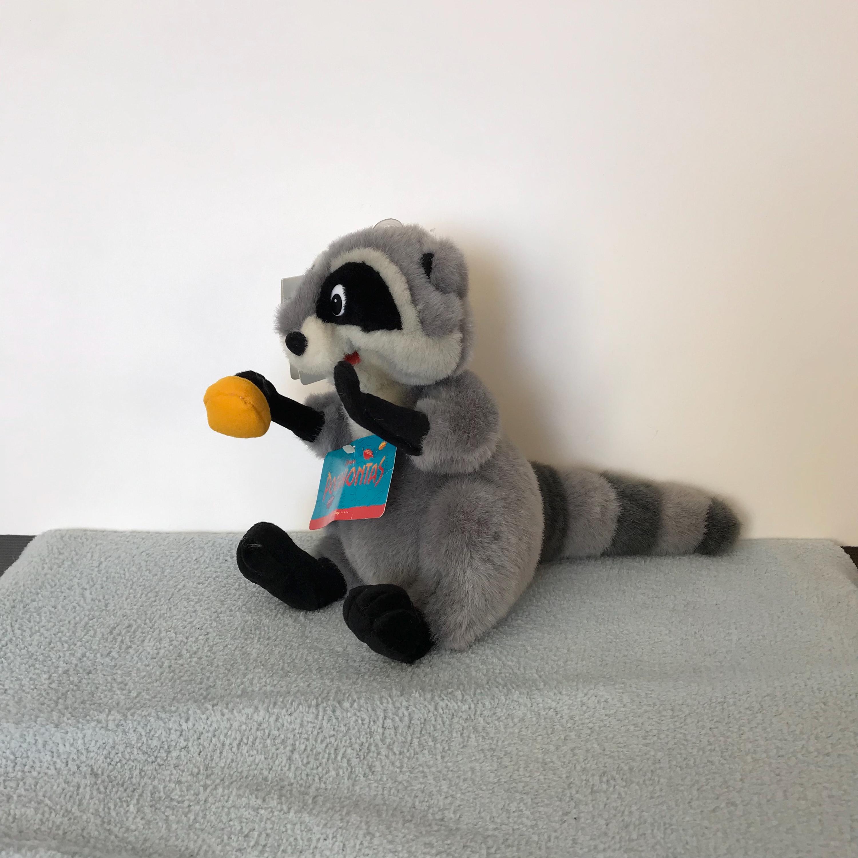 Vintage Disney Pocahontas Meeko Raccoon Plush Stuffed Animal Soft Toy ...
