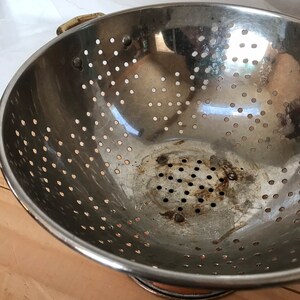 Vintage Rustic Copper Colander Strainer Bowl Colander Decorative Rusty ...
