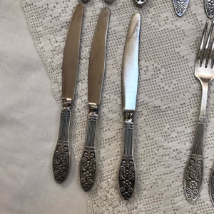Complete Set Antique Melchior Silverware Russian USSR Silverware Set ...