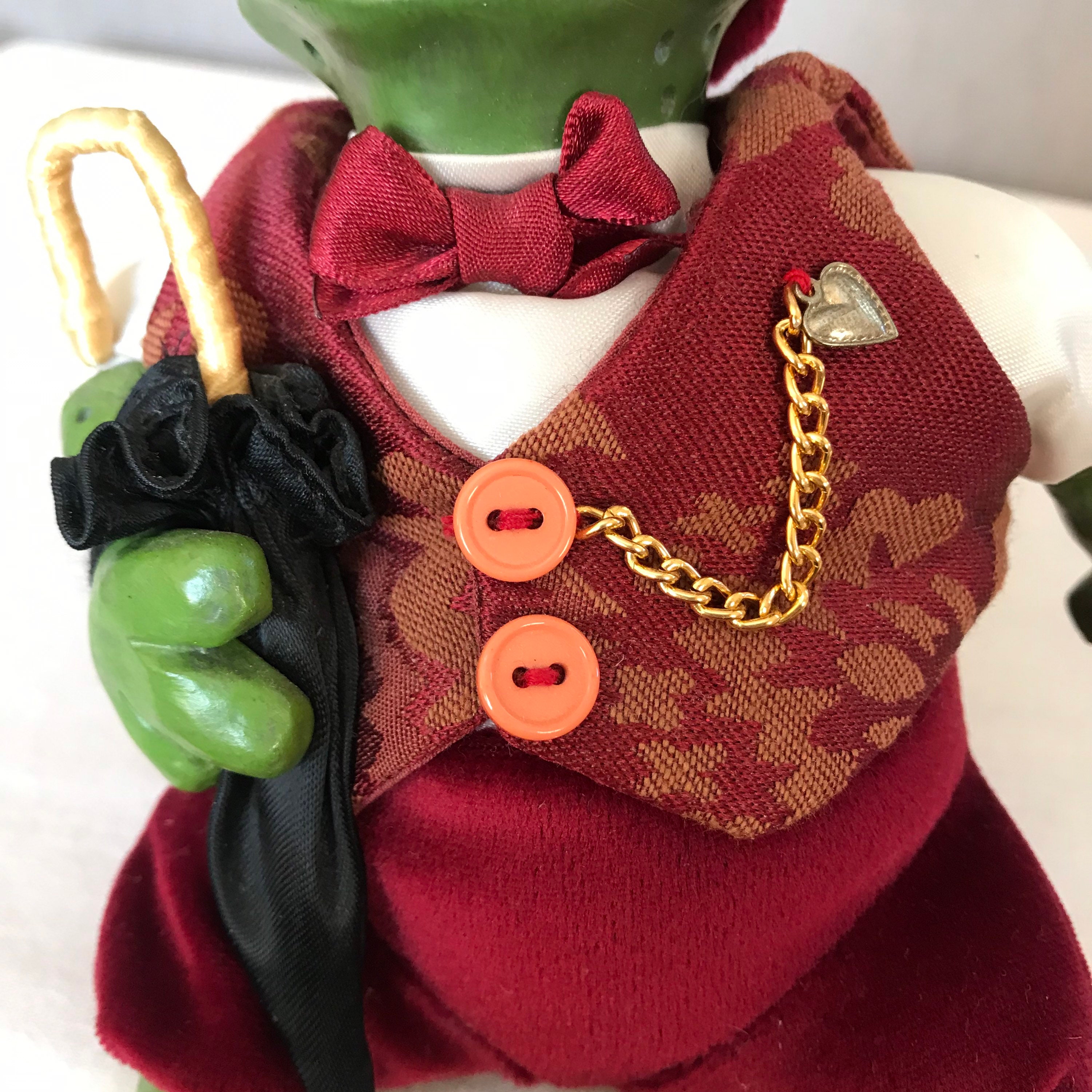 Vintage Prince Frog Leopold Frog Doll by Kathleen Kelly Critter Factory ...