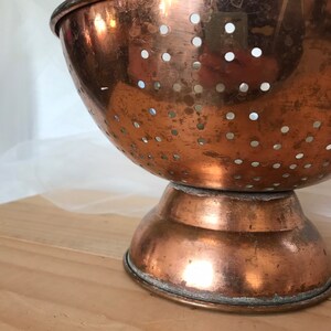 Vintage Rustic Copper Colander Strainer Bowl Colander Decorative Rusty ...