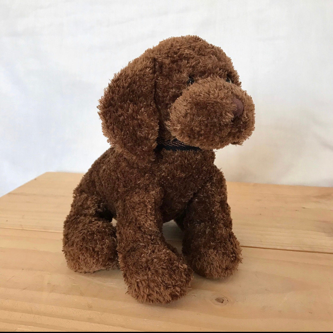 Vintage Brown Dog Plushie Ganz Heritage With Collar Labrador Lab Puppy ...