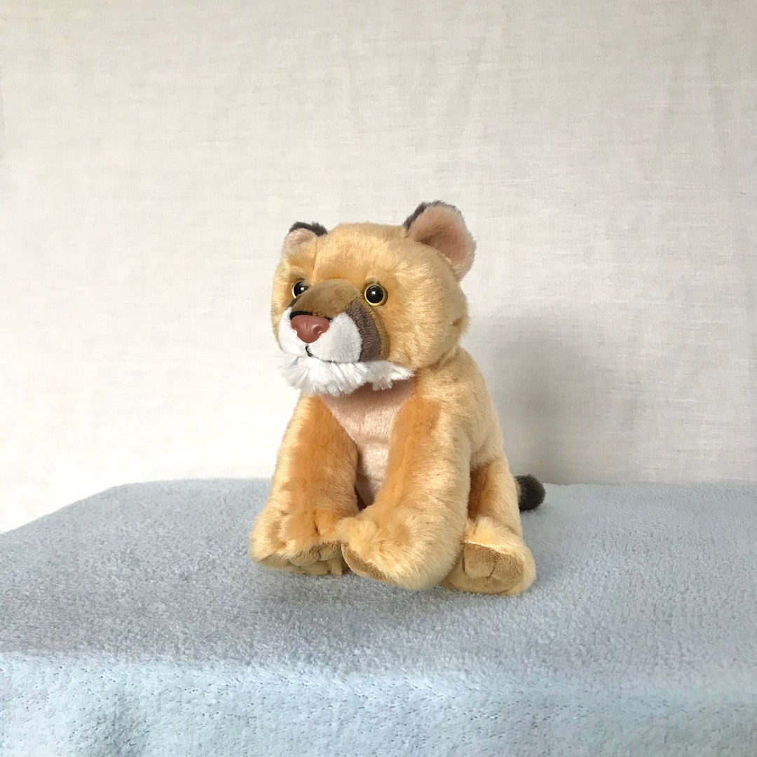 Baby Lion Plush Sitting Lion Cub Safari Animal Decor Decorative Small ...