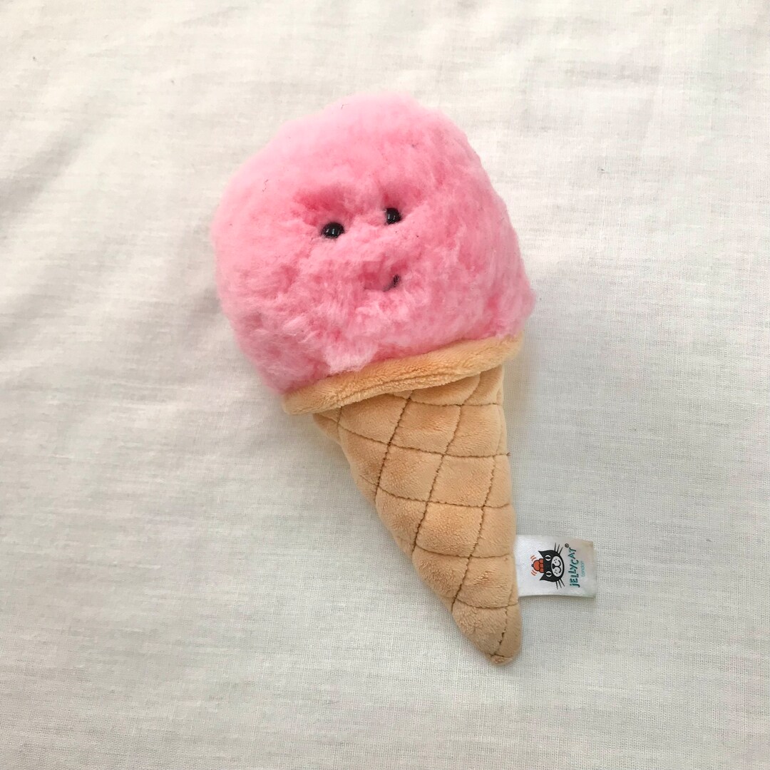 Adorable Fluffy Amusable Strawberry Ice Cream Scoop Cone Pink Fluffy ...