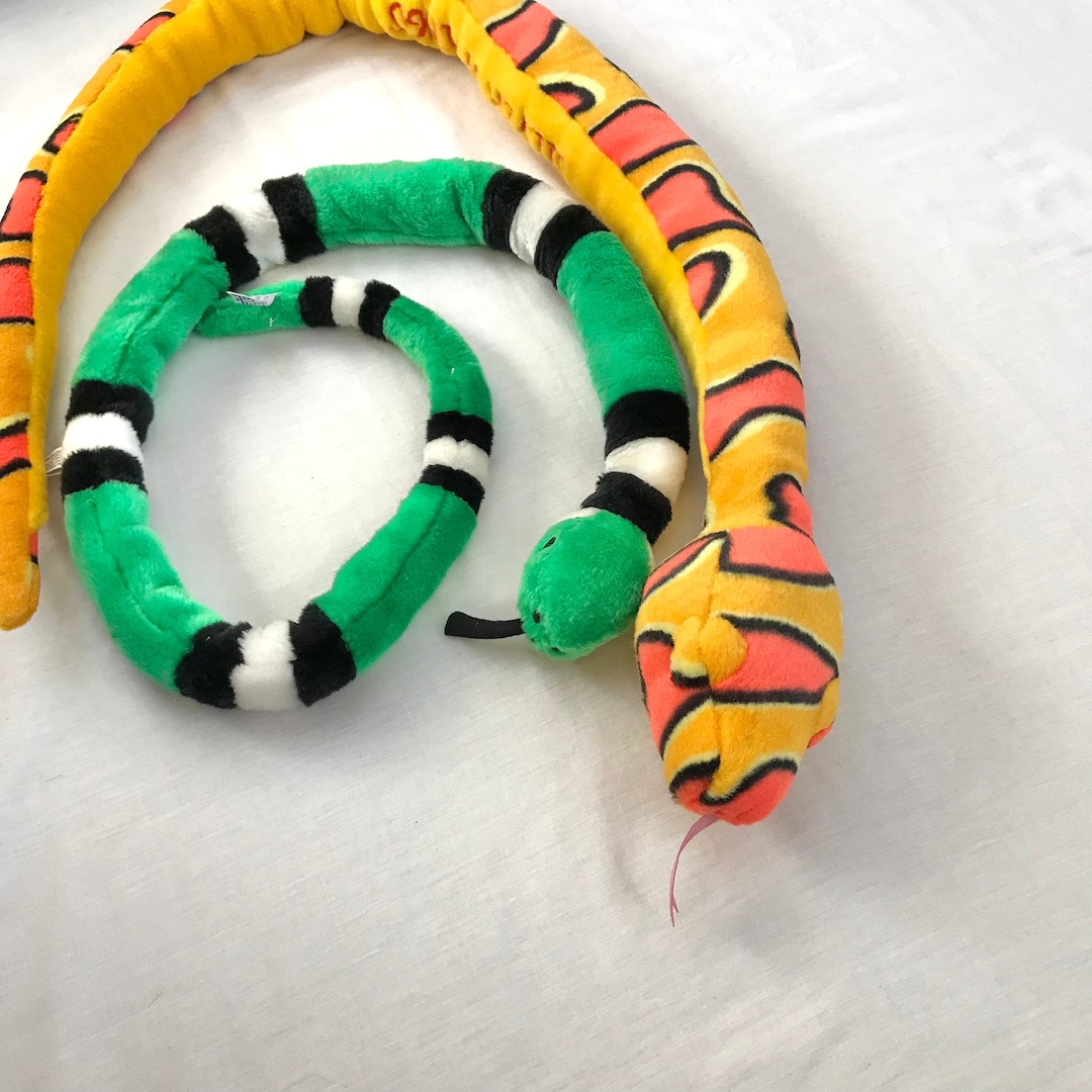 Set of 2 Large Stuffed Snakes Tropical Cobra Plush Toy Plushie Ceiling ...