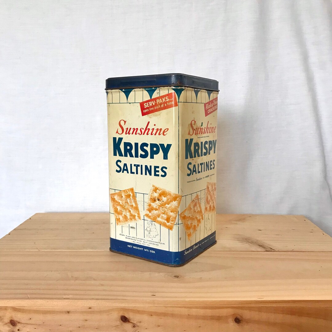 1950s Sunshine Krispy Saltine Cracker Metal Tin Container 50s - Etsy