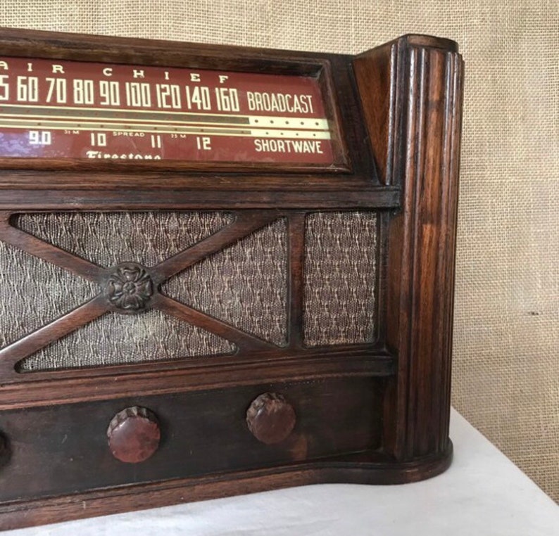 Vintage 1940s Air Chief Firestone Radio Art Deco Art Deco - Etsy