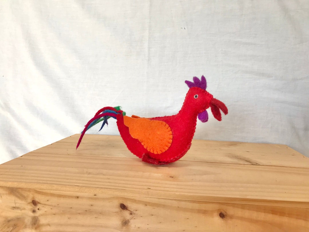Hand Sewn Chicken Shelf Sitter Edge Sitter Bookshelf Kitchen Spice Rack ...