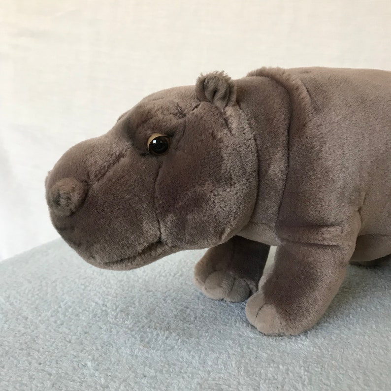 Vintage Ganz Webkinz Baby Hippo Furry Hippopotamus Grey Gray Plushie ...