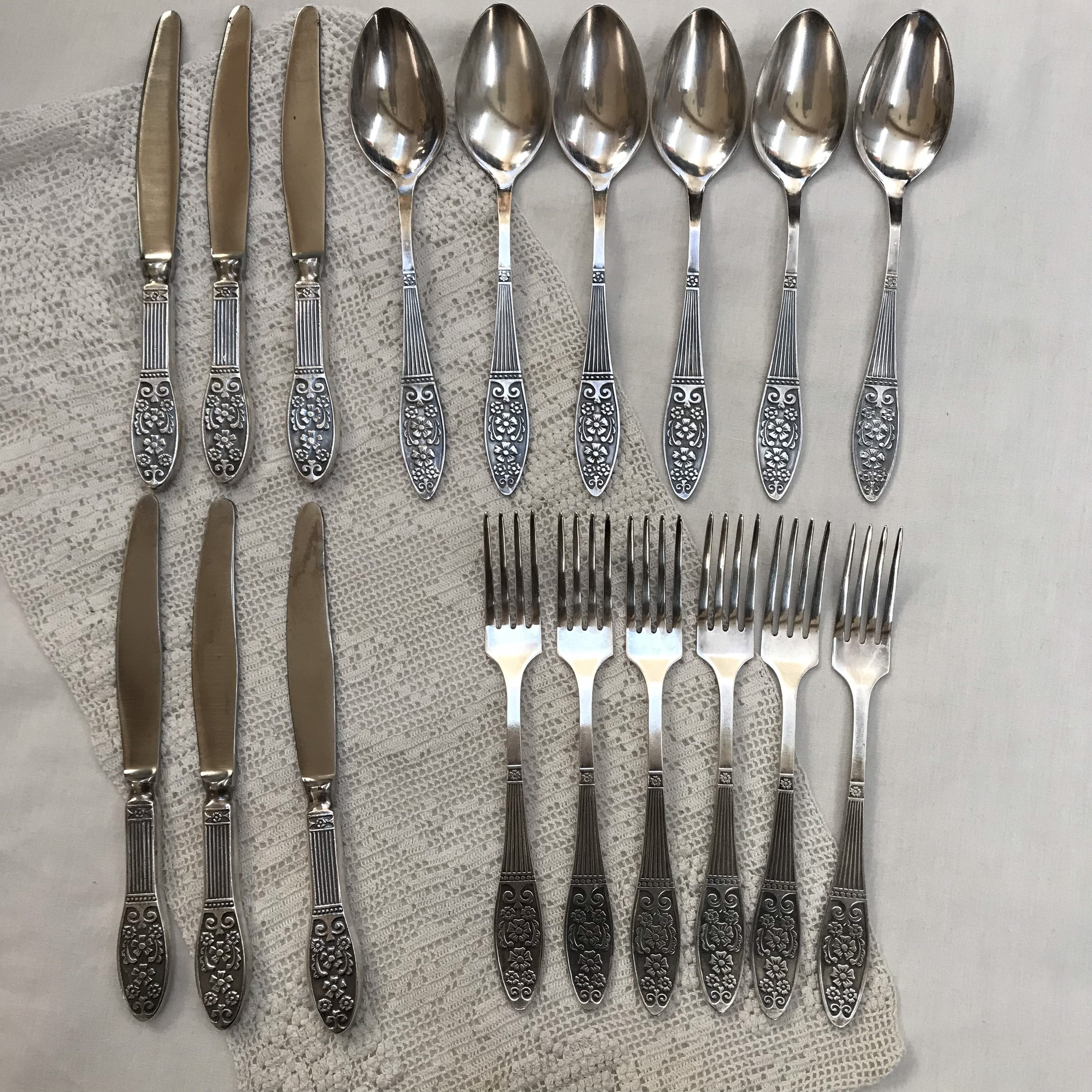 Complete Set Antique Melchior Silverware Russian USSR - Etsy