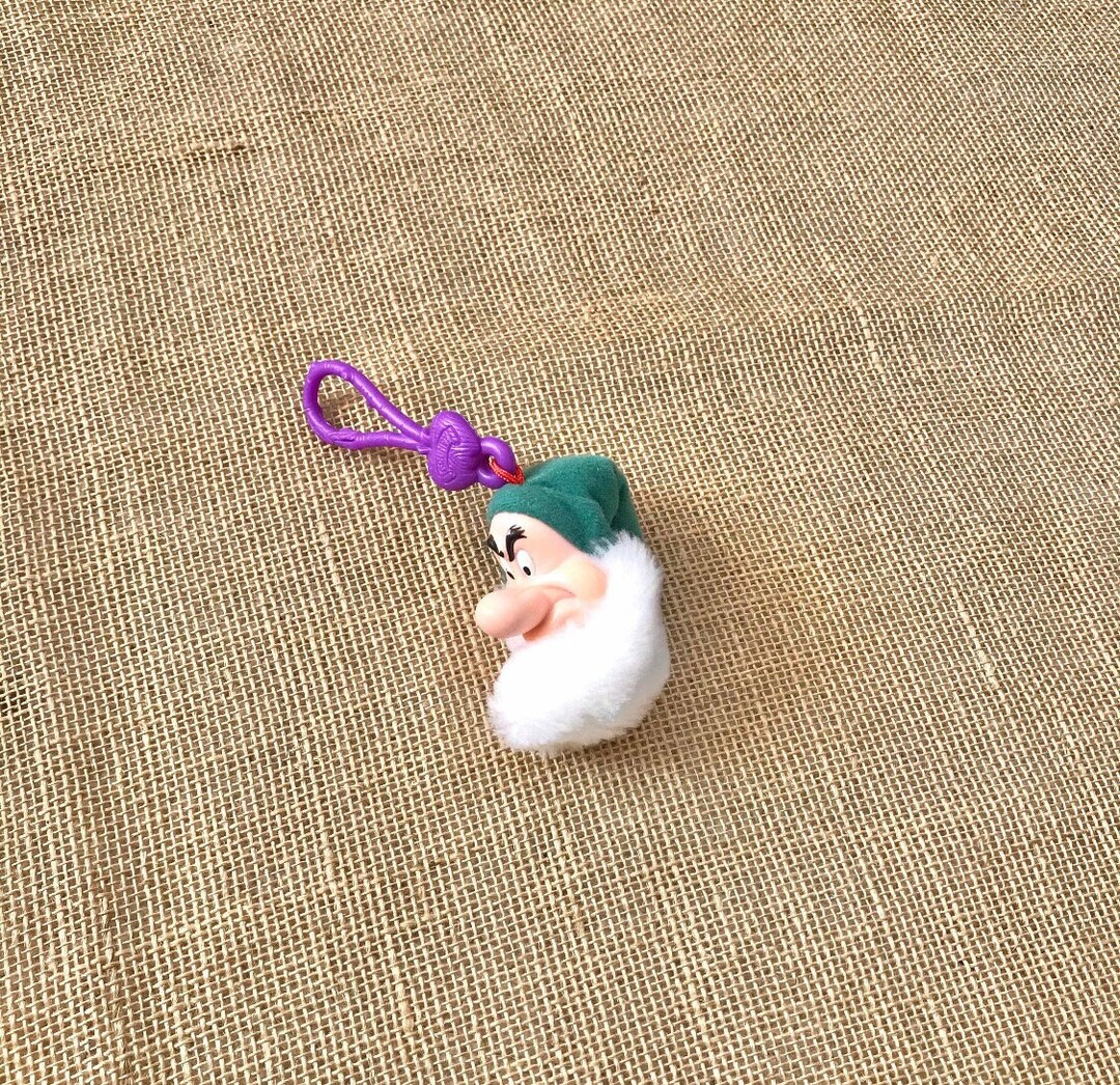 Vintage 1990s Grumpy Plush Keychain Seven Dwarfs Dwarves Fantasy Elves ...