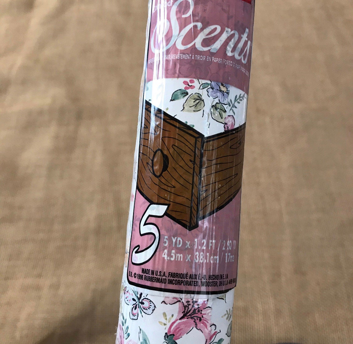 Vintage Rubbermaid Scented Drawer Paper Liner Floral Contact Paper ...