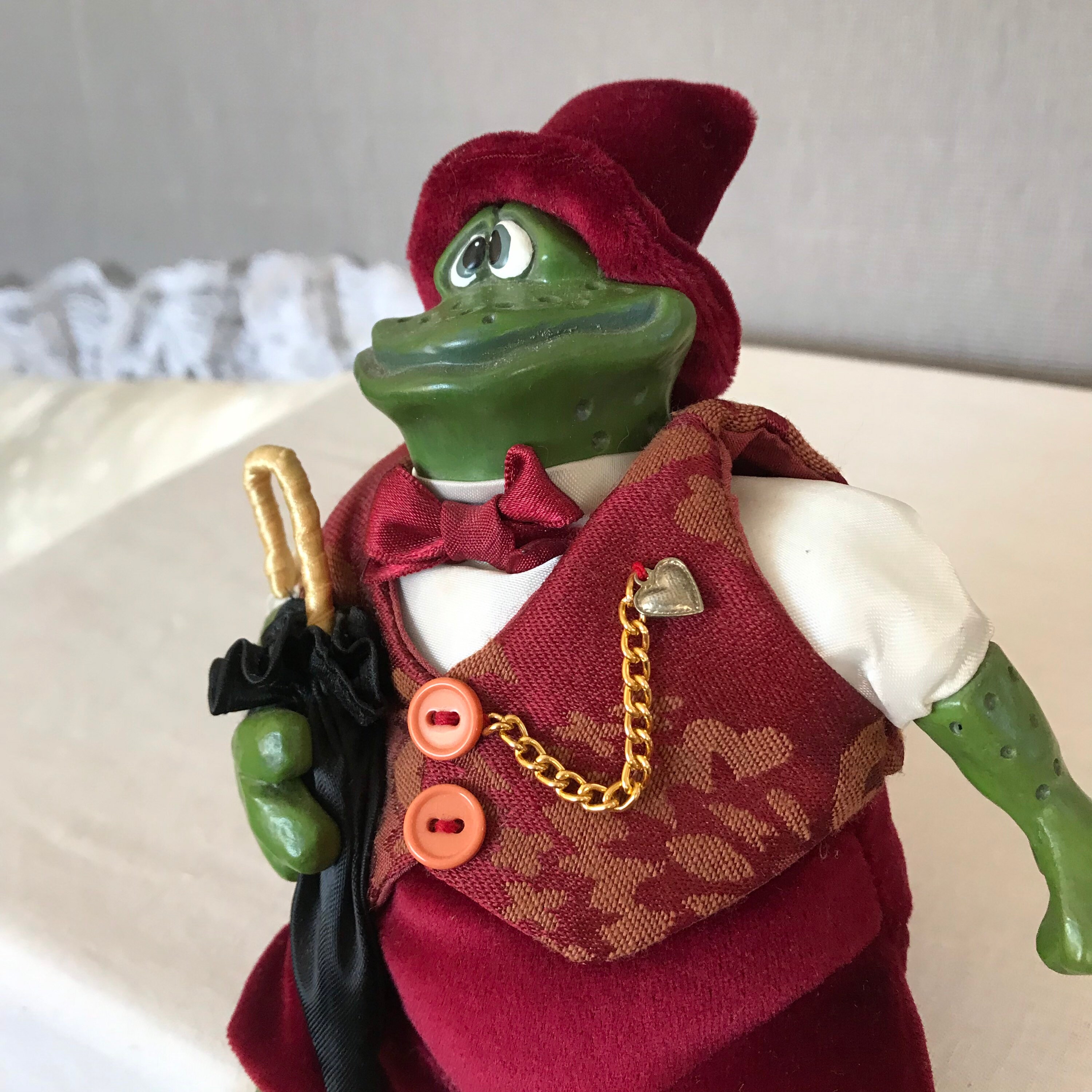 Vintage Prince Frog Leopold Frog Doll by Kathleen Kelly Critter Factory ...