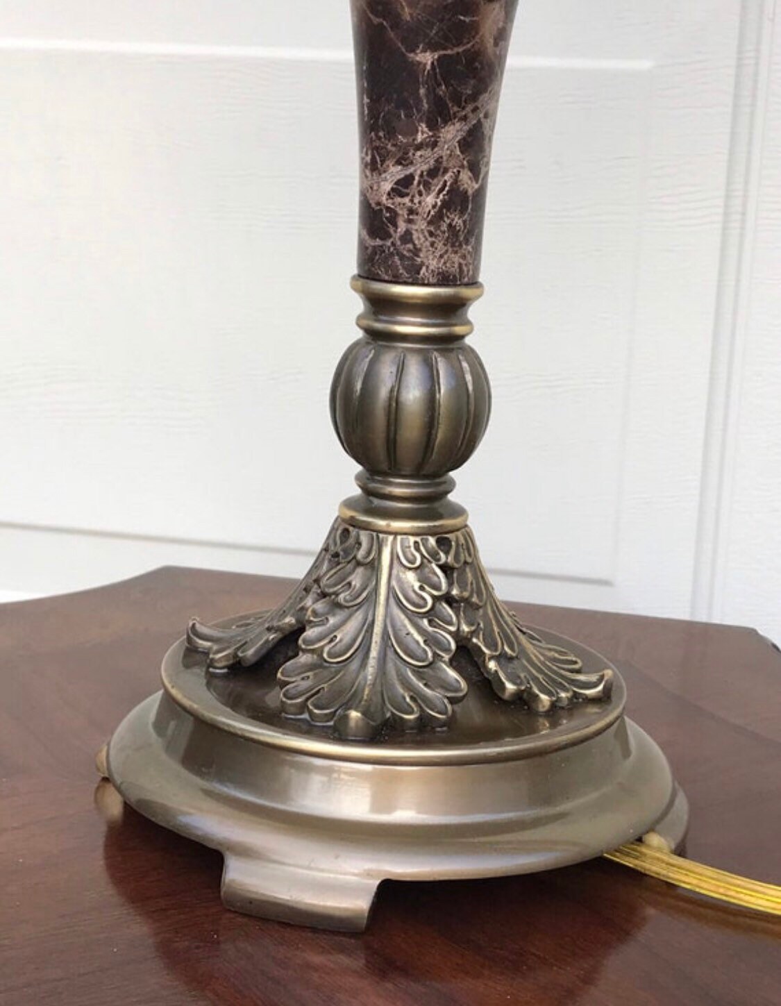 Vintage Black Marble Lamp Base Brass Victorian Decorative - Etsy