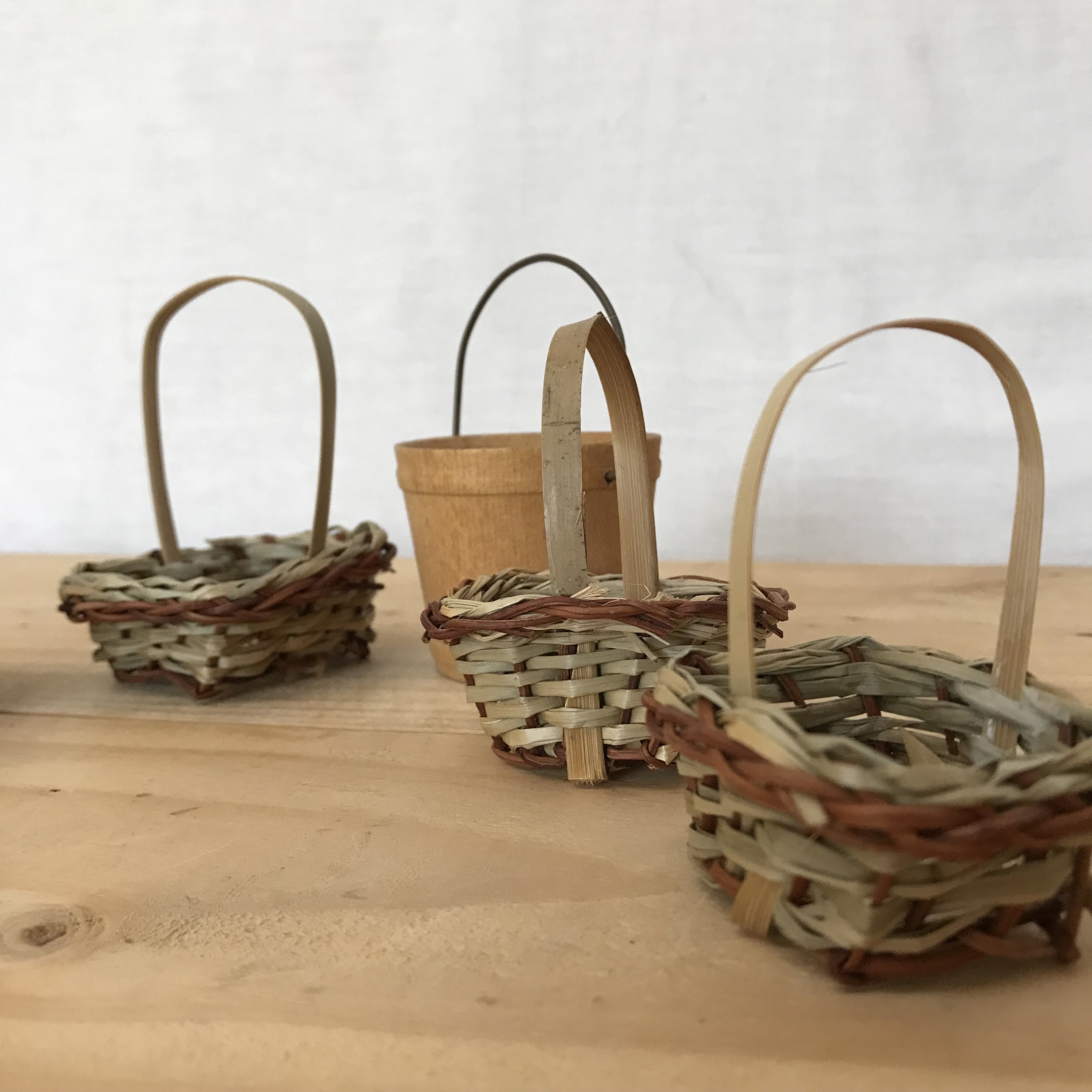 Set of 5 Miniature Dollhouse Miniature Basket Miniature Wicker Basket 1 ...