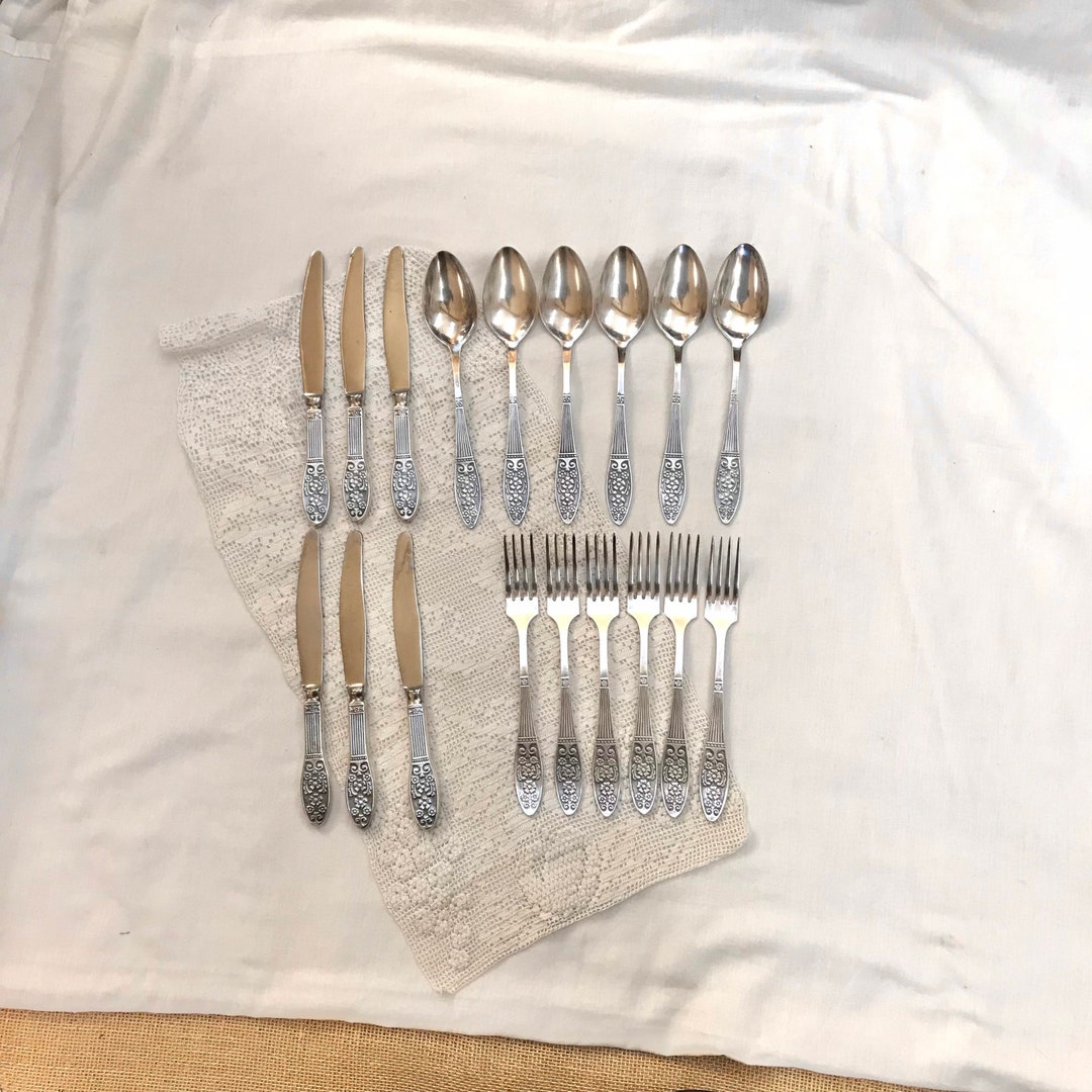 Complete Set Antique Melchior Silverware Russian USSR Silverware Set ...