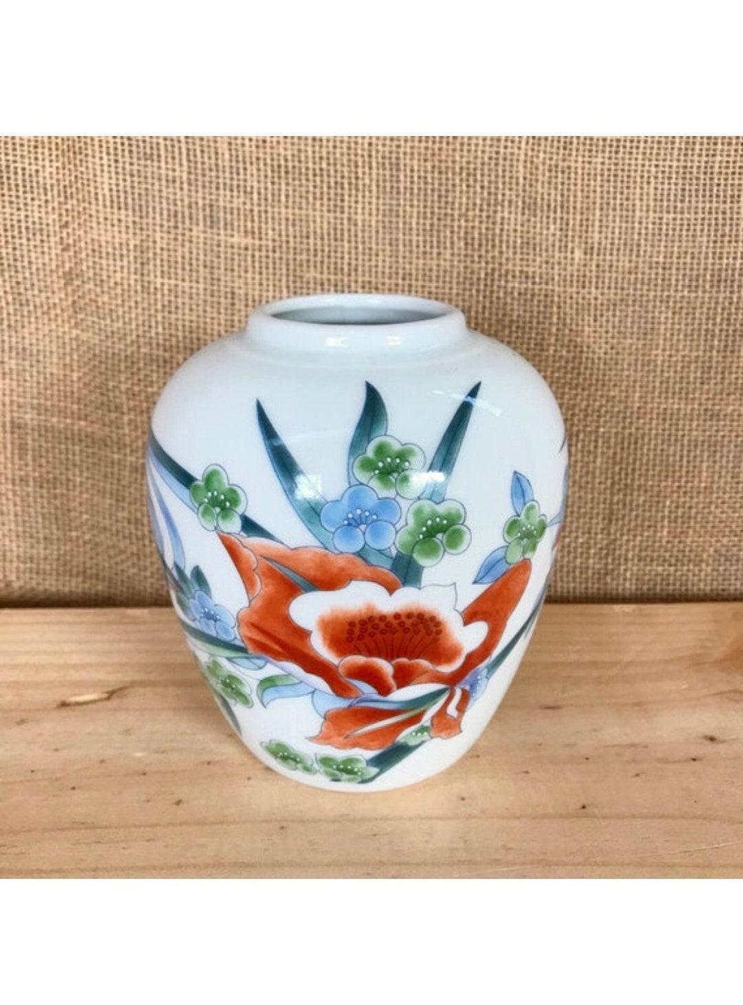 Takahashi Asian Floral Koi Fat Vase Flower Minimalist Contemporary ...