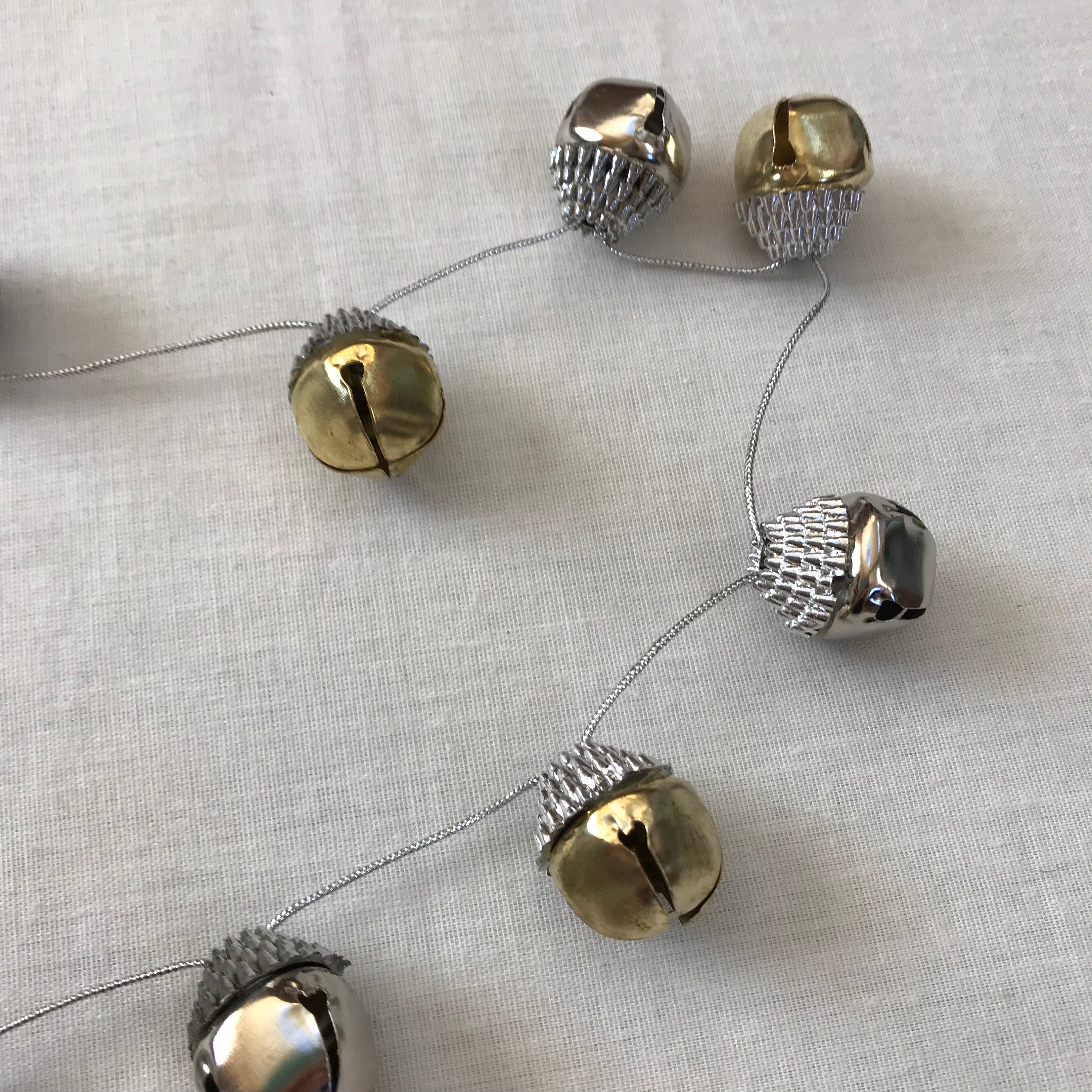 Set of 2 Jingle Bells Garland Metal Christmas Decor Primitive Rustic ...