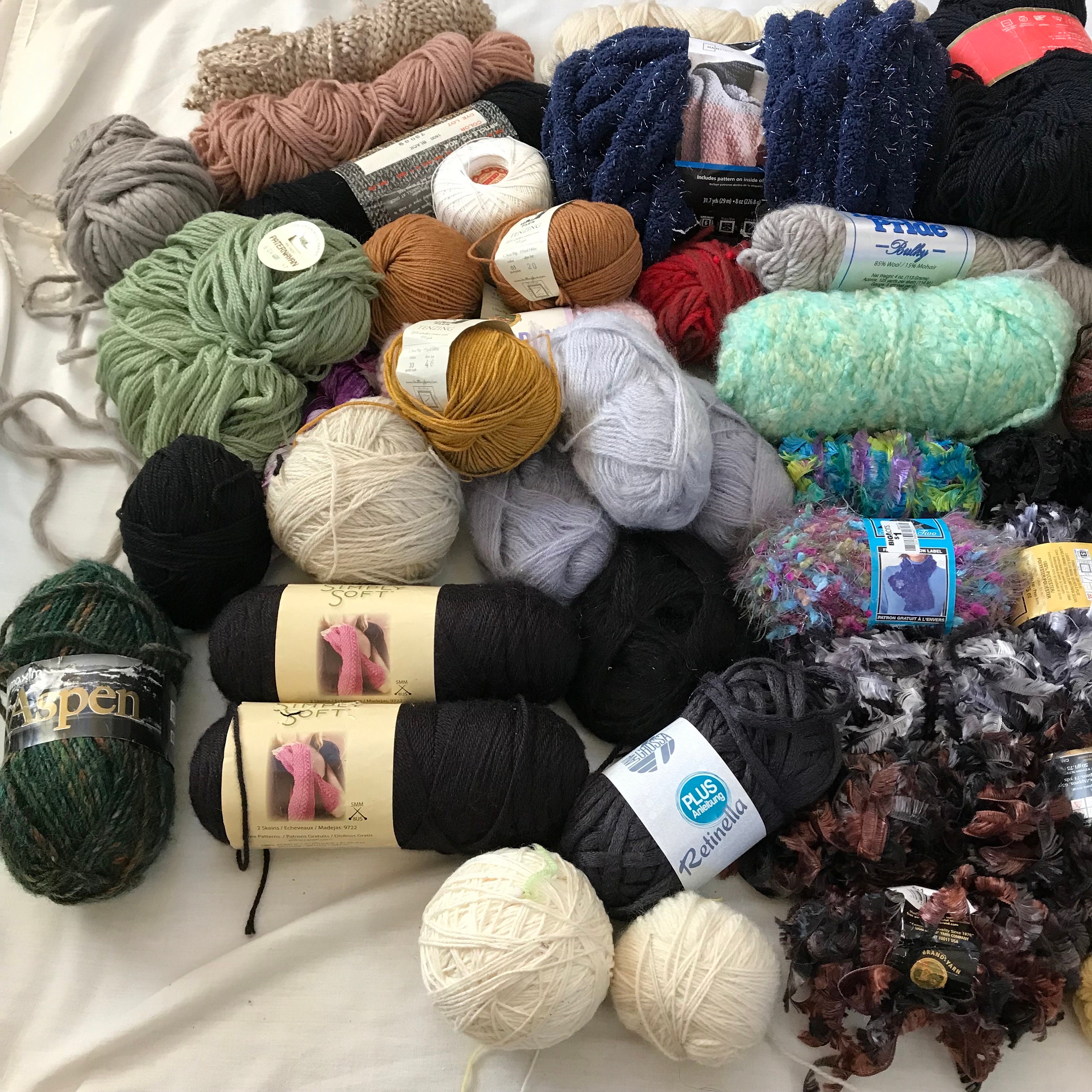 Huge Lot 10 Lbs DESTASH REMNANTS Assorted Yarn Made in Germany ...
