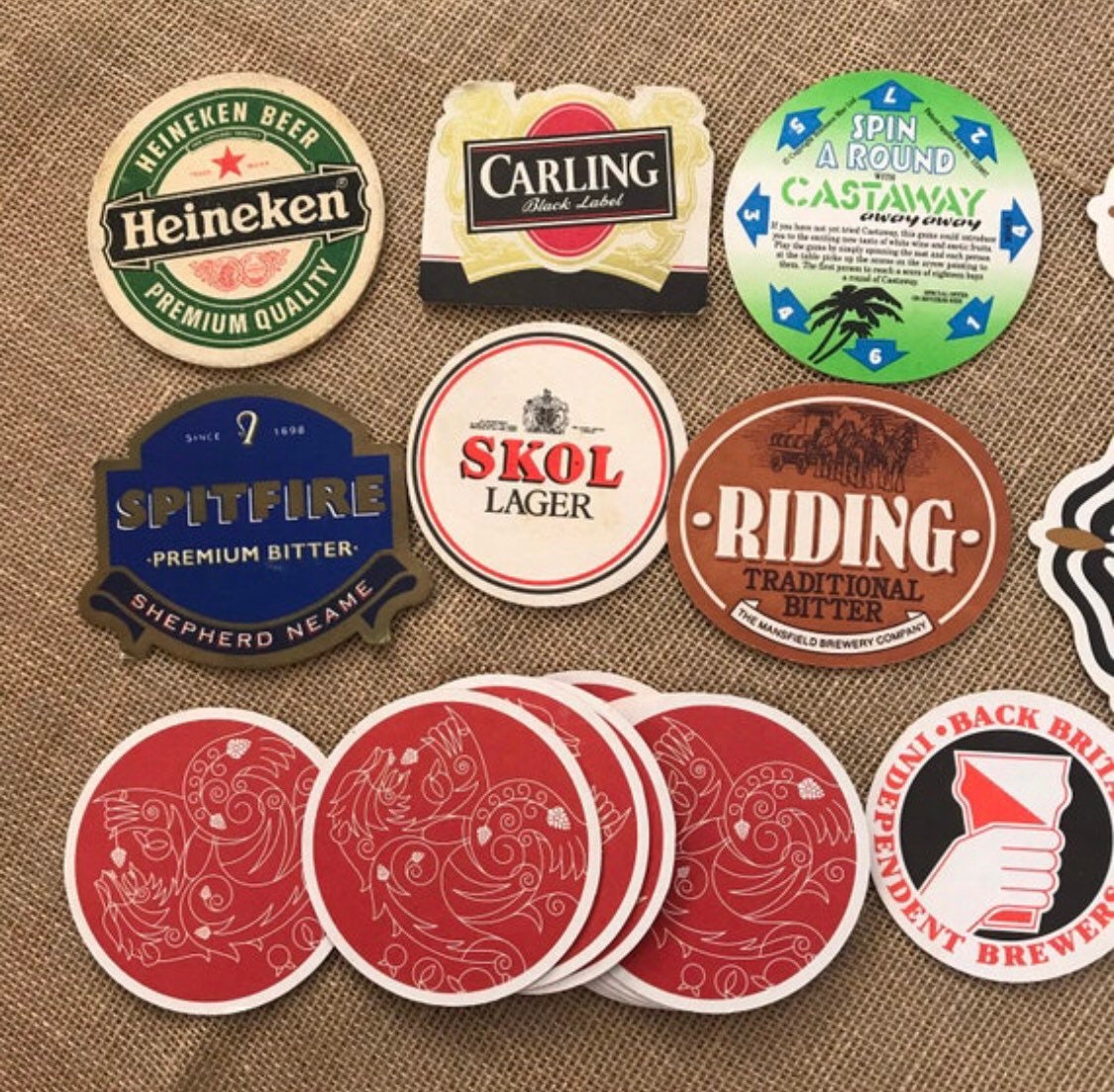 Vintage Set of 20 Advertising Coasters Paper Beer Pub Drink - Etsy