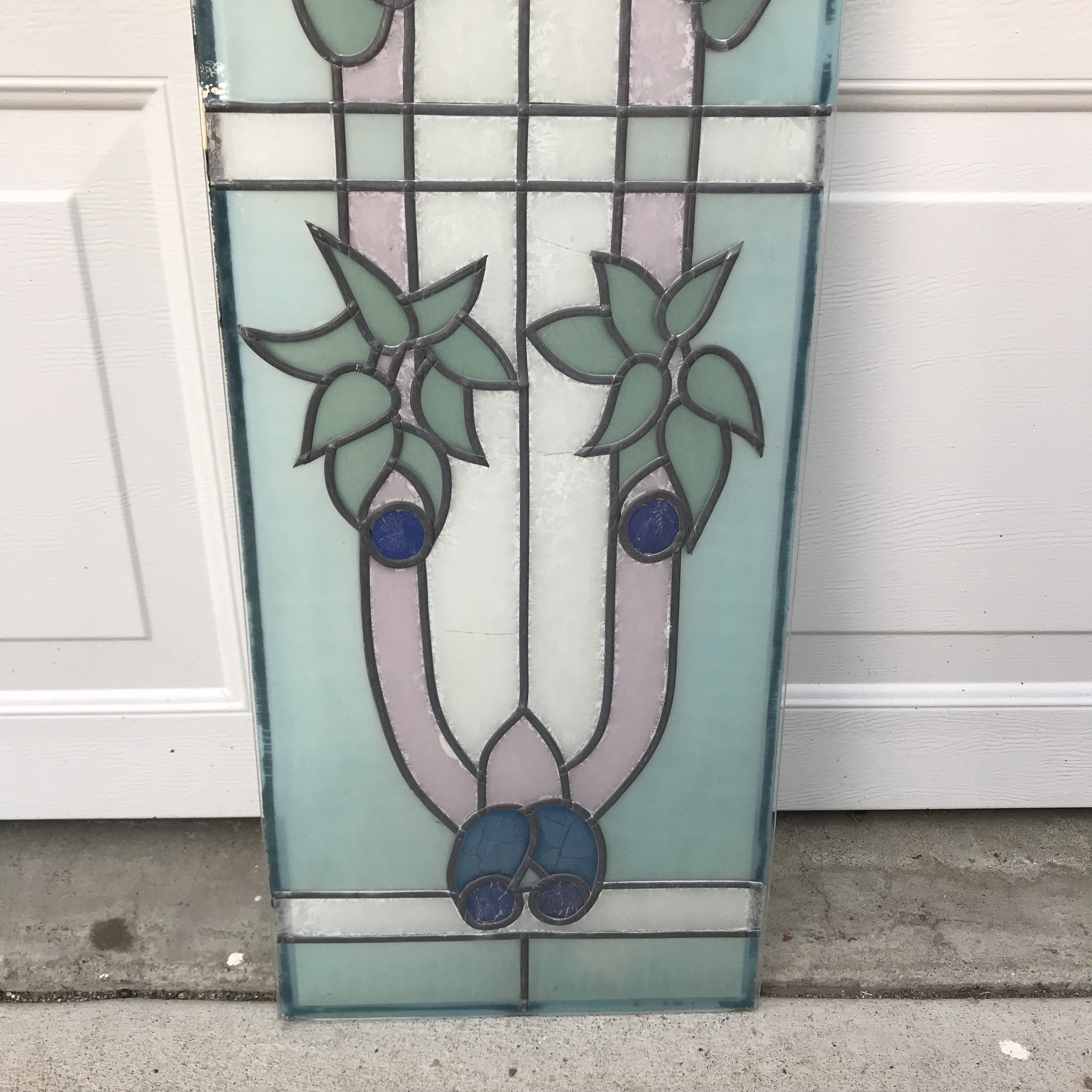 Vintage Stained Glass Tulip Beveled Victorian Wall Hanging - Etsy