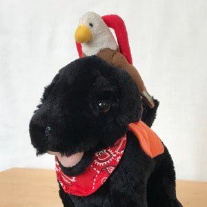 Small Stuffed Labrador Plush With Eagle Dog Guide Stuffed Animal Lab ...
