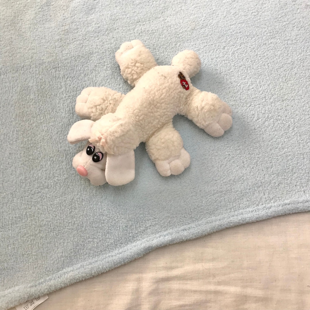 Vintage 1990 Pound Puppies White Poodle Fluffy Plush Dog Collectible ...