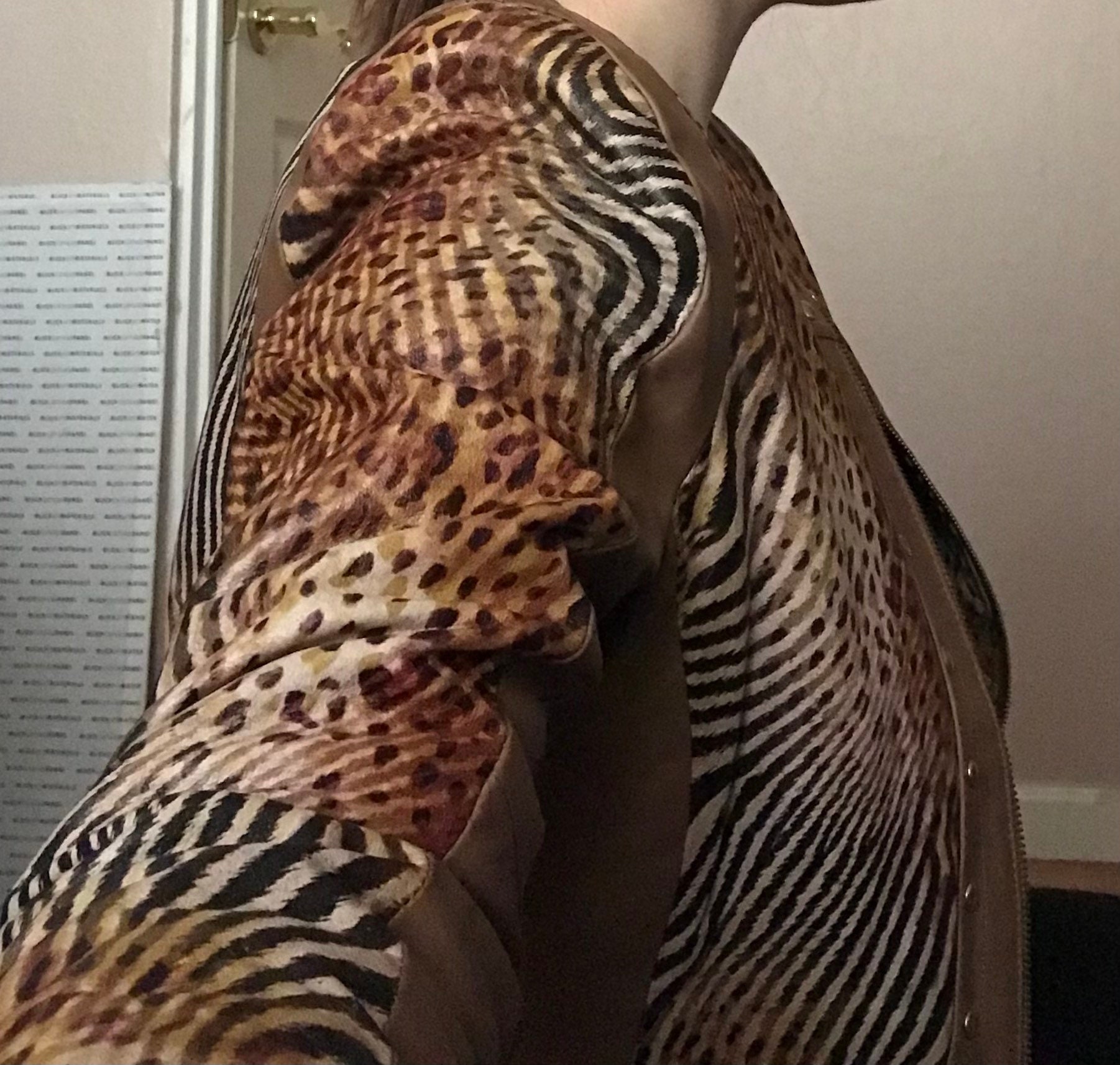 Vintage Real Leather Animal Print Jacket Size Small S Exotic - Etsy
