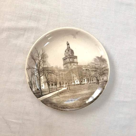 Antique H Boulenger Plate Faience State Capitol Lincoln - Etsy