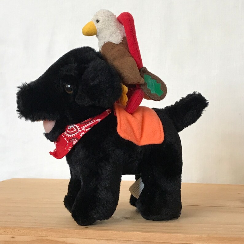 Small Stuffed Labrador Plush With Eagle Dog Guide Stuffed Animal Lab ...