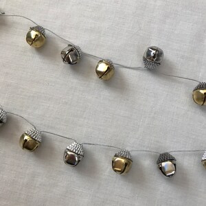 Set of 2 Jingle Bells Garland Metal Christmas Decor Primitive Rustic ...