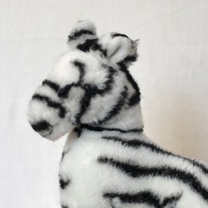 Vintage Fluffy Zebra Plushie Safari Animals Stuffed Plushie Plush ...