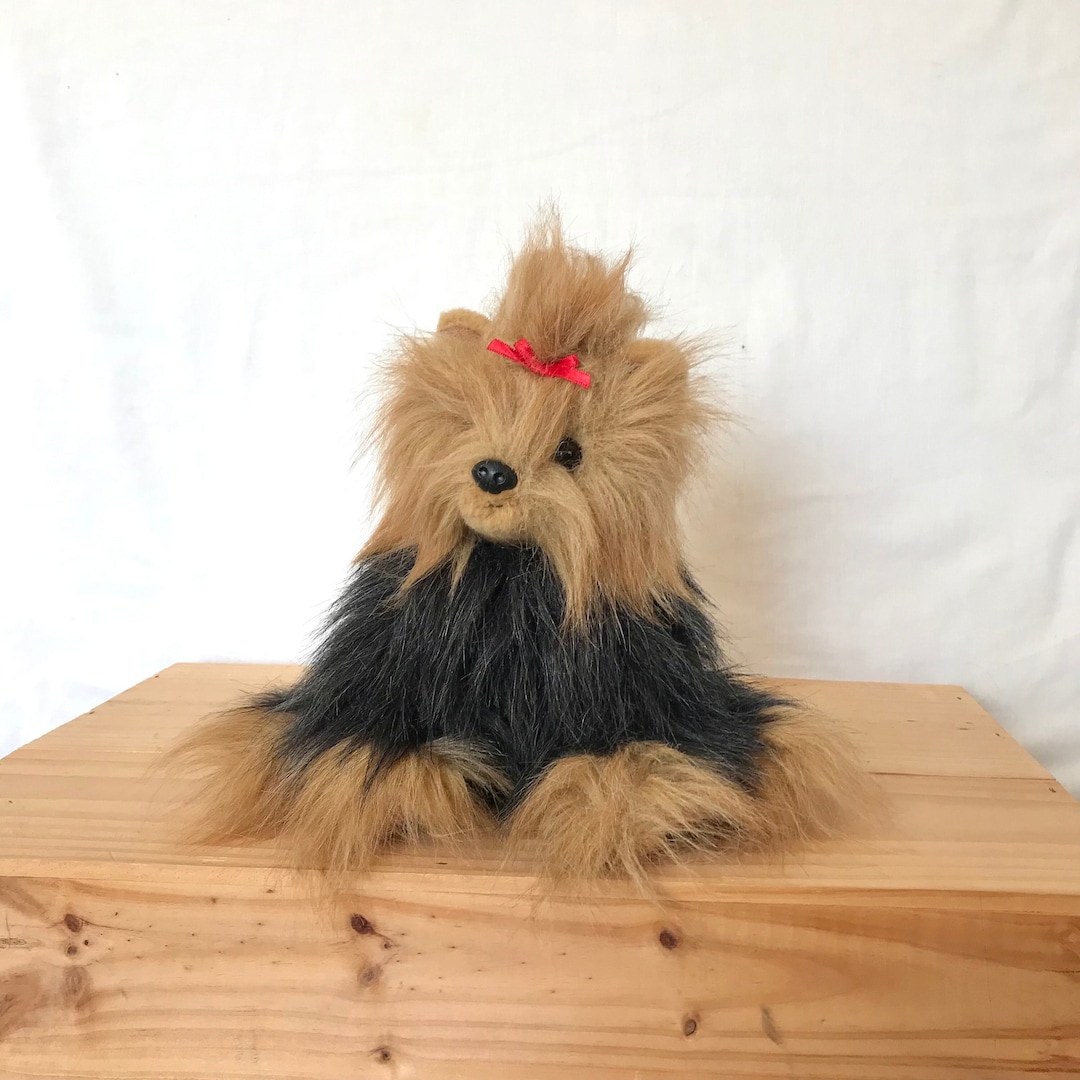 Vintage TY Yappy the Yorkie Fluffy Plushie Stuffed Animal Yorkshire ...