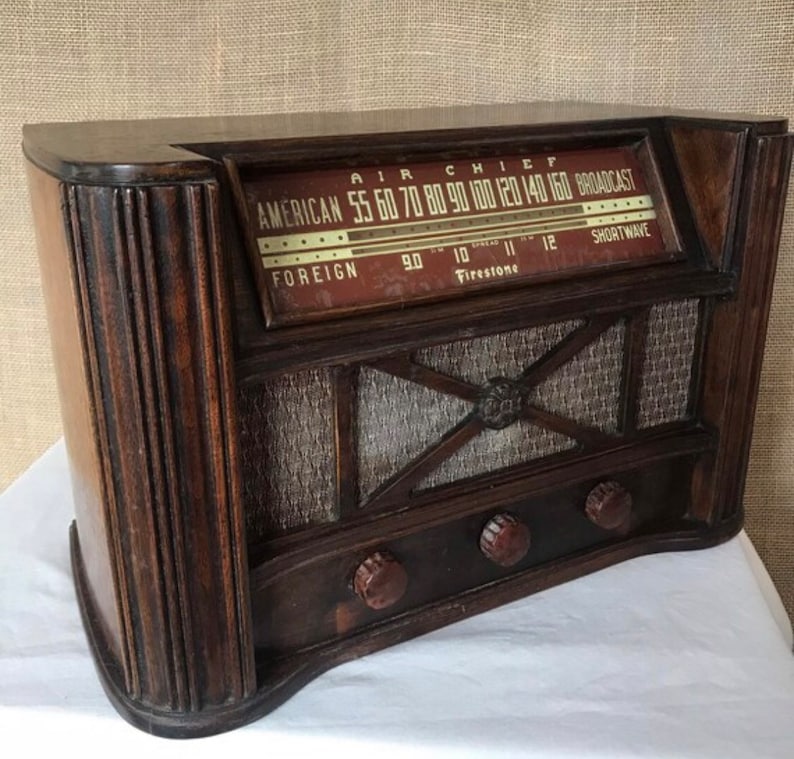 Vintage 1940s Air Chief Firestone Radio Art Deco Art Deco - Etsy